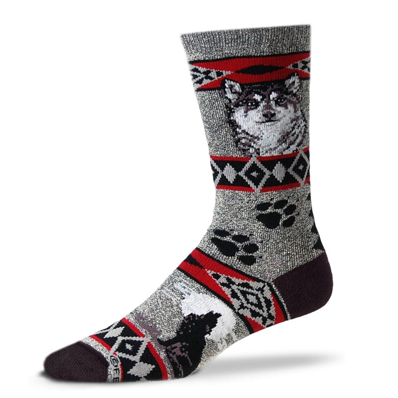 SOCKS WOLF BLANKET GREY SIZE LARGE