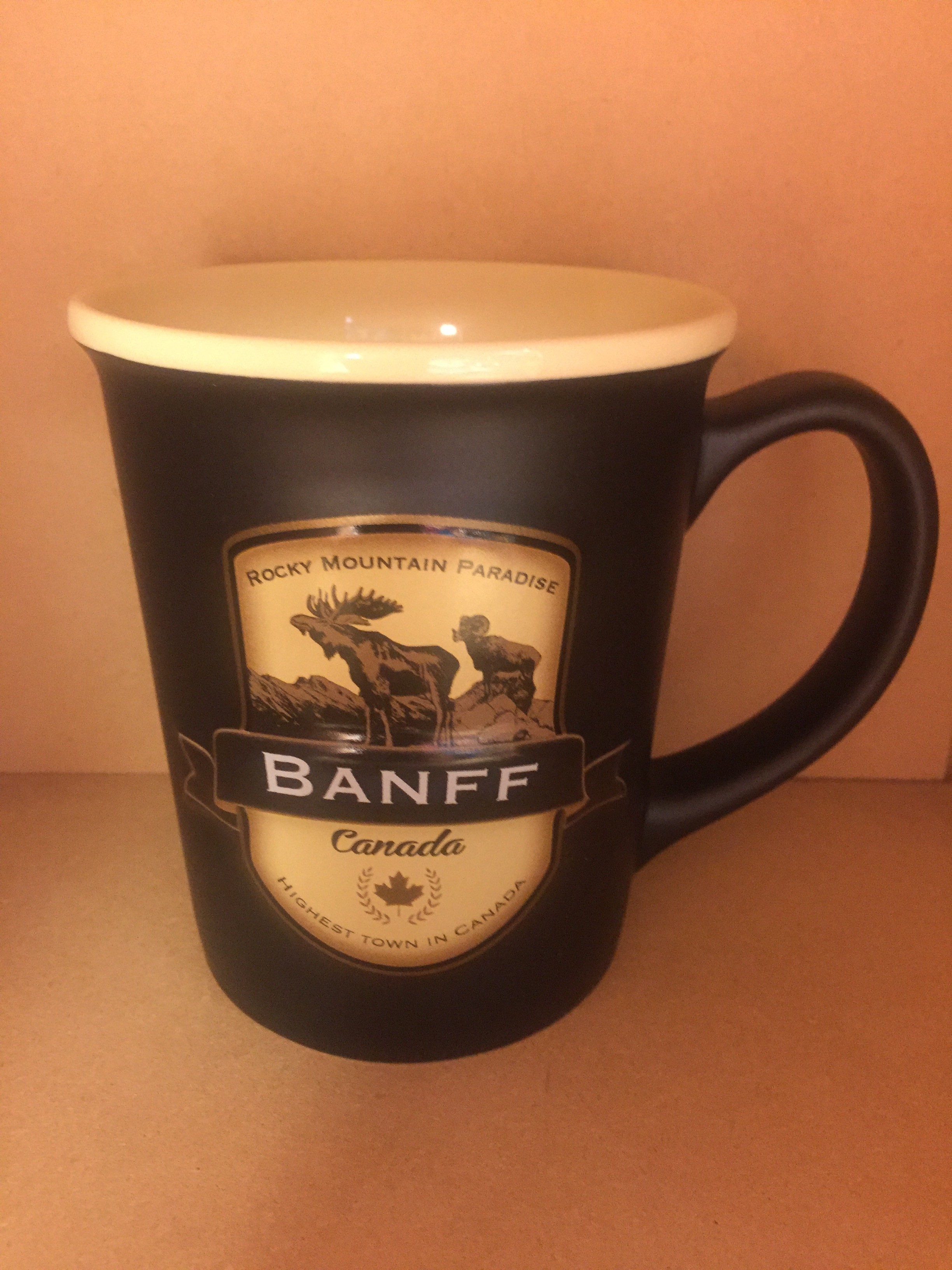 BROWN EMBOSSED BANFF CANADA MUG - Mugs - Gifts
