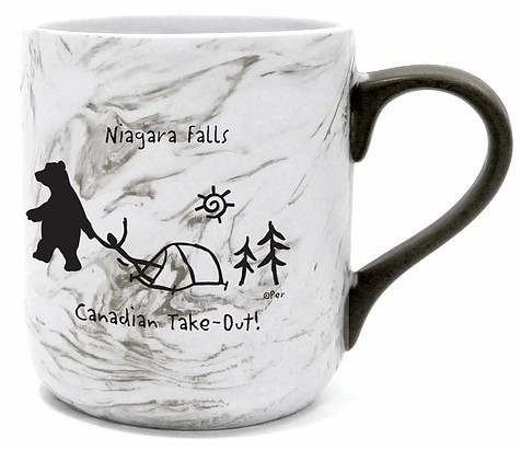 MUG CANADIAN TAKE-OUT -MARBLE